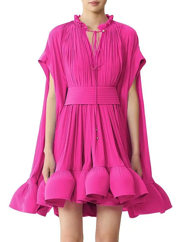 LANVIN Short Charmeuse Dress - Fuchsia