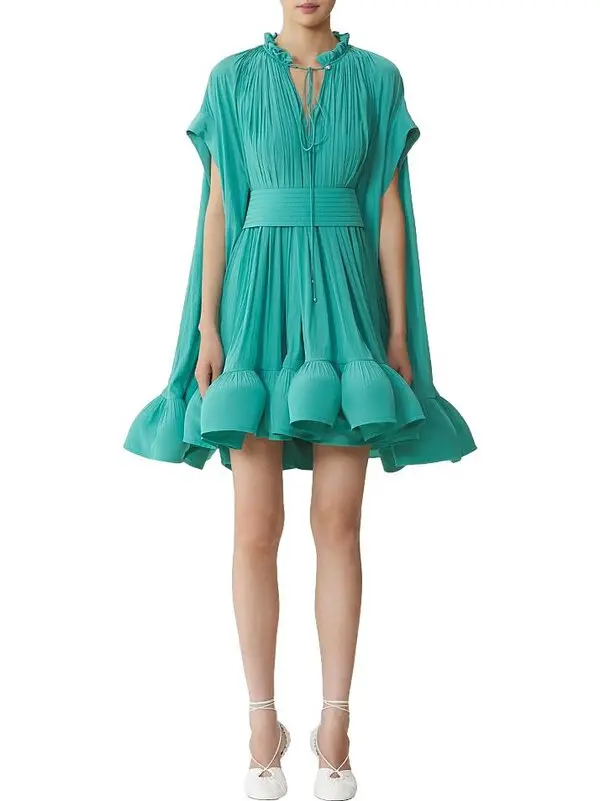 LANVIN Short Charmeuse Dress - Jade