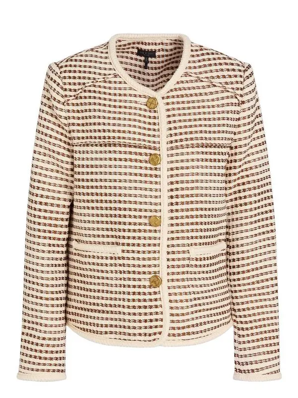 Rag & Bone Mirabelle Cotton-blend Tweed Jacket - Ivory