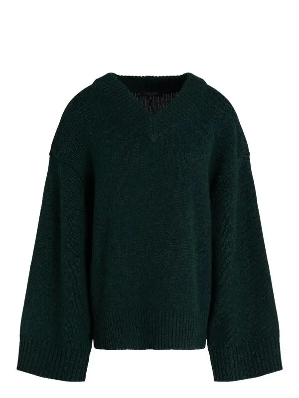 Rag & Bone Danica Wool And Cashmere-blend Sweater - Dark Green