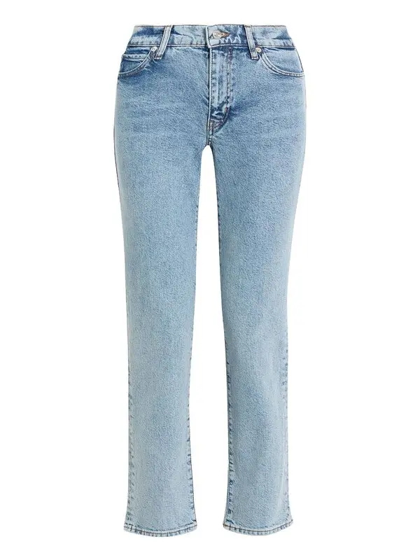 FRAME The Borrowed Faded Boyfriend Jeans - Light Denim