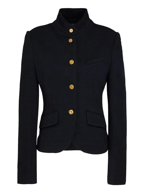Rag & Bone Slade Textured-knit Blazer - Navy
