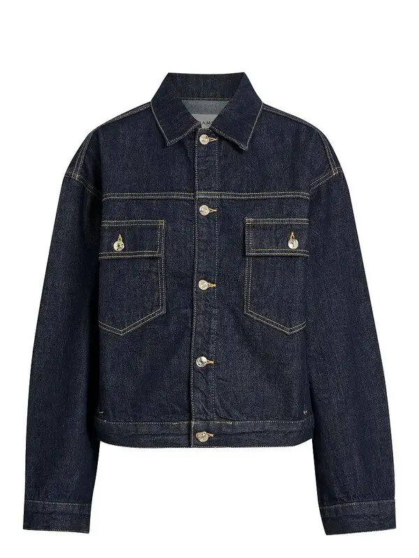 FRAME The Boxy Denim Jacket - Dark Denim