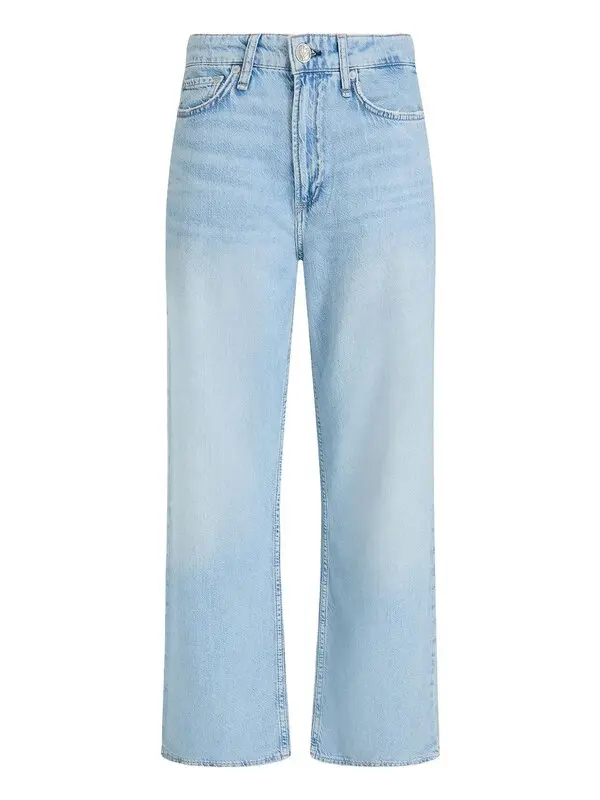 Rag & Bone Logan Mid-rise Wide-leg Jeans - Light Denim
