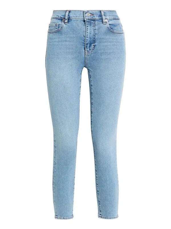 FRAME Le High Skinny Crop High-rise Jeans - Light Denim