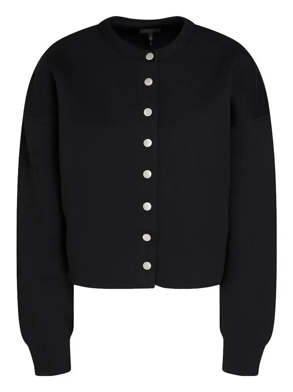 Rag & Bone Abby Modal-blend Scuba Cardigan - Black