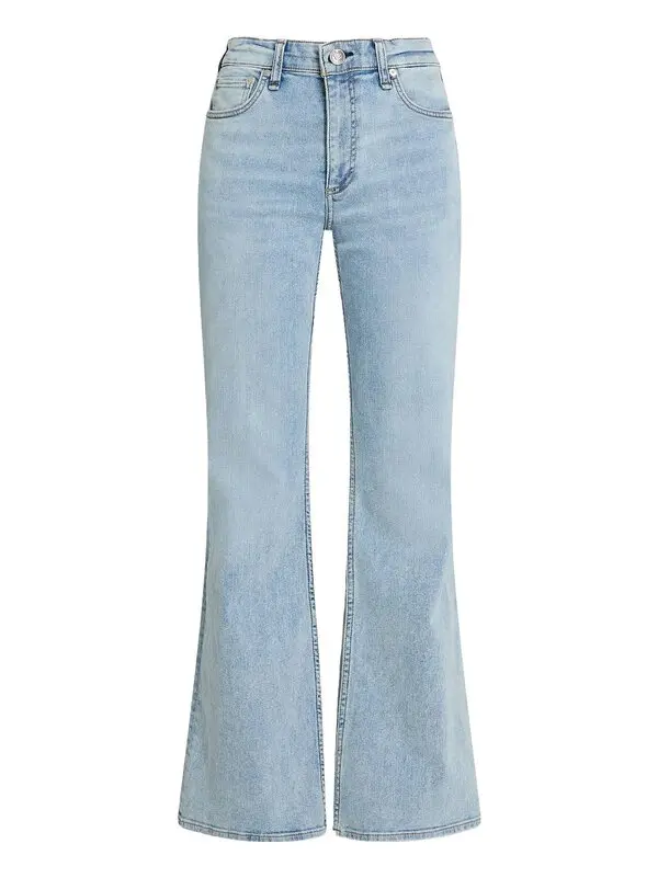 Rag & Bone Dahlia Mid-rise Flared Jeans - Light Denim