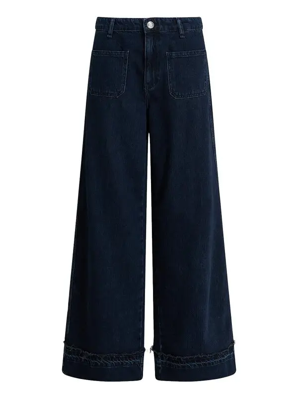 Rag & Bone Marina High-rise Wide-leg Jeans - Dark Denim