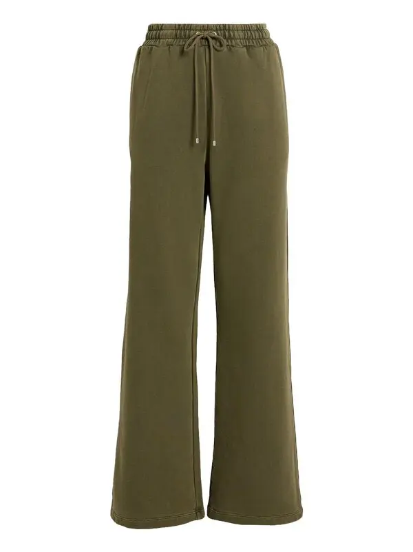 FRAME Cotton-blend Fleece Track Pants - Army Green