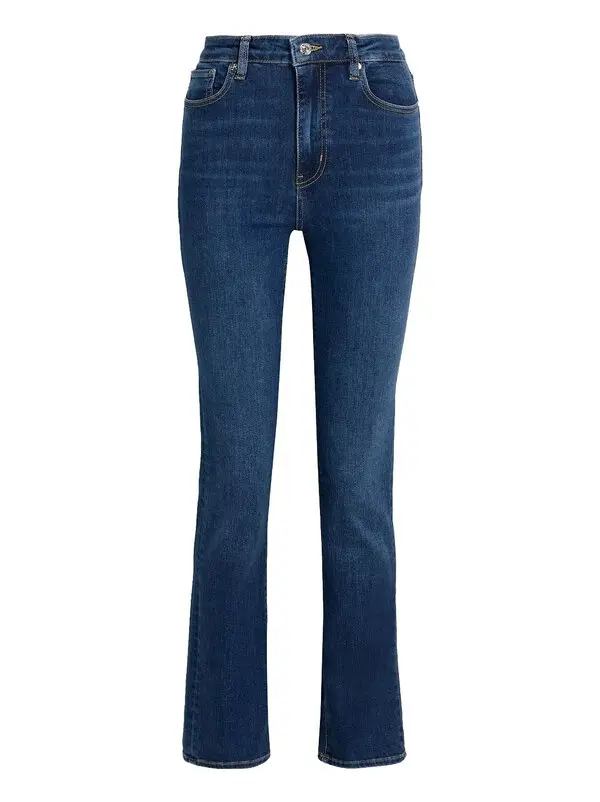 FRAME The Pencil High-rise Slim-leg Jeans - Mid Denim