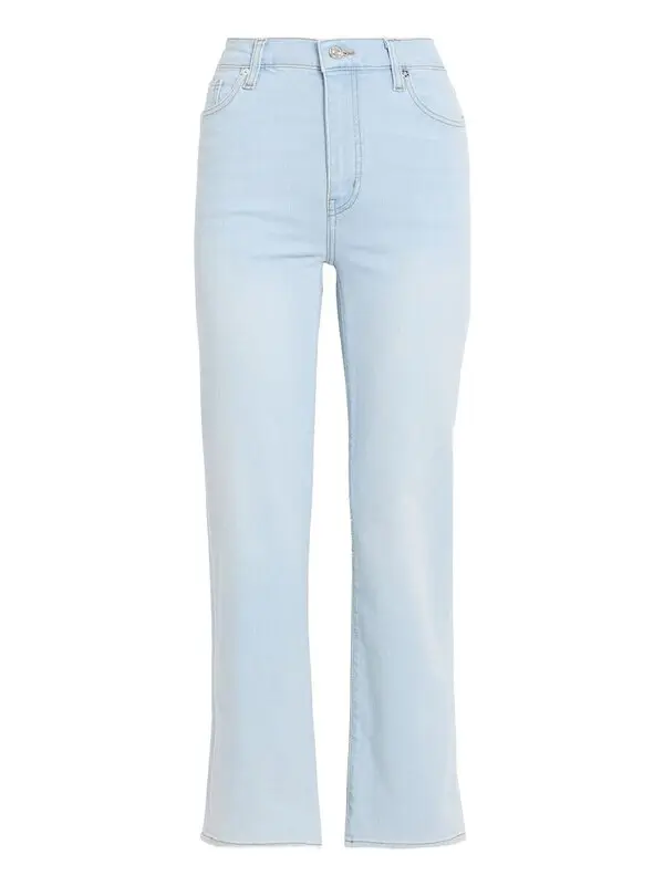FRAME Le Sleek Straight High-rise Jeans - Light Denim
