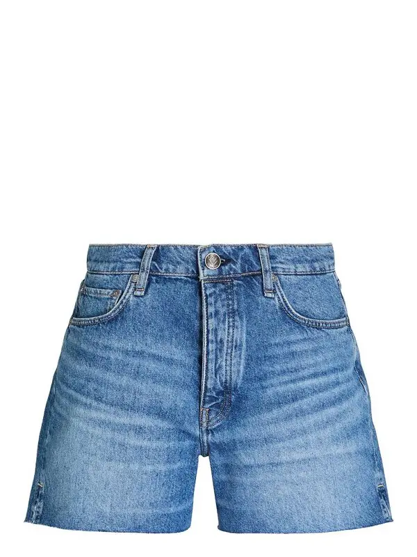 Rag & Bone High-rise Denim Shorts - Mid Denim