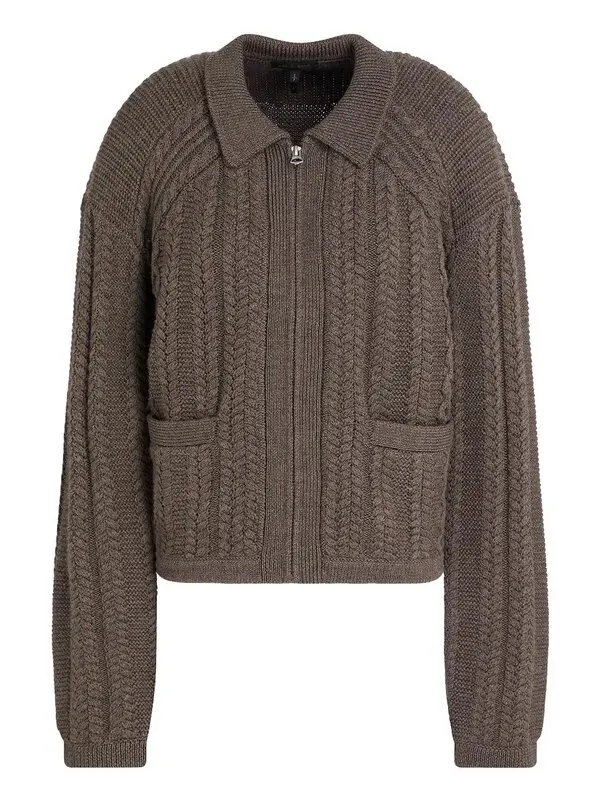Rag & Bone Kerry Cable-knit Merino Wool Cardigan - Taupe