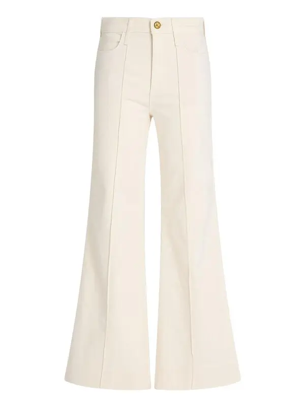 Rag & Bone Skylar High-rise Flared Jeans - Ecru