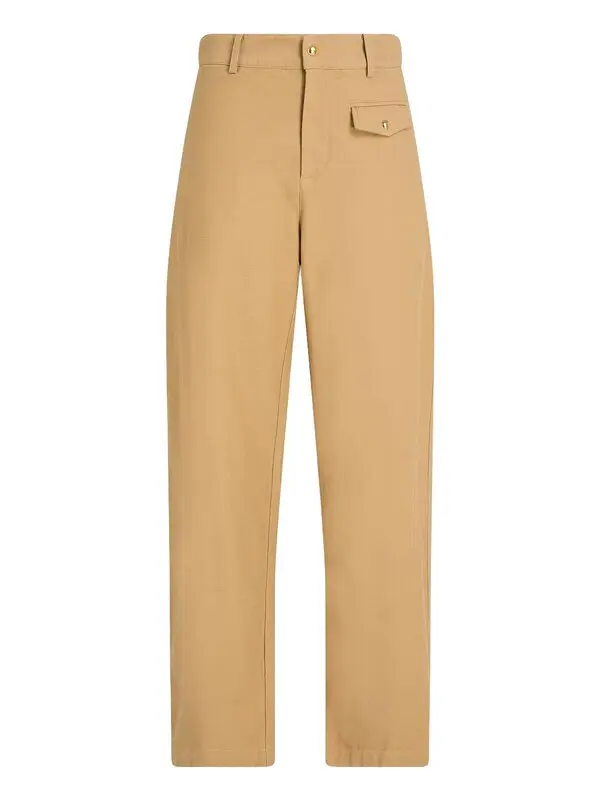 Rag & Bone Renata Cotton-canvas Straight-leg Pants - Sand