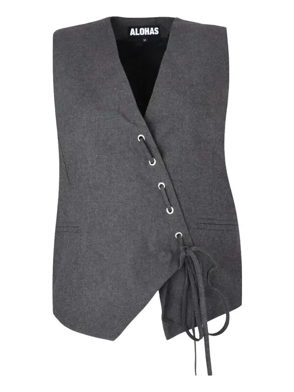 ALOHAS Lace-up Vest - Grey