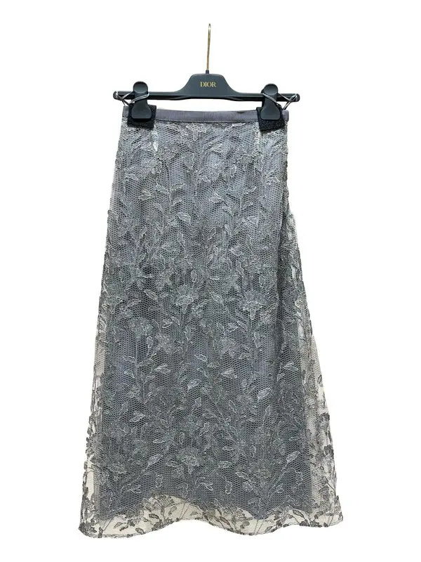 Dior Lace Knee-length Skirt - Grey