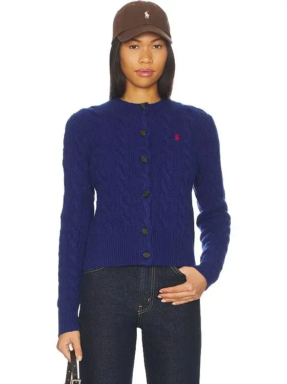 Ralph Lauren Long Sleeve Cardigan - Winter Night Navy
