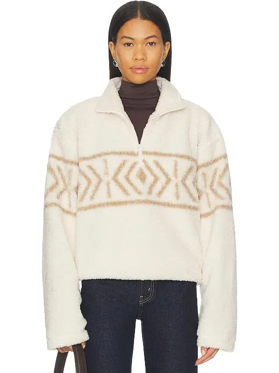 LOVERS AND FRIENDS Dani Half Zip Pullover - Beige Neutral
