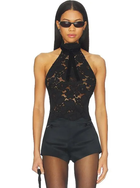 Retrofete Ravenna Lace Top - Black