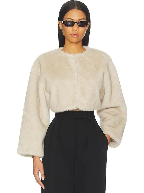LAMARQUE Rowdie Faux Fur Jacket - Angora