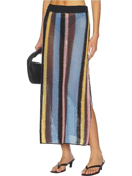 Agua Bendita Cyprus Open Knit Skirt - Multi