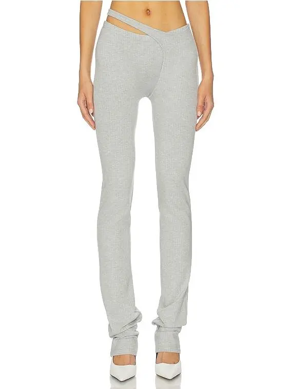Ottolinger Ada Leggings In Grey - Grey Pinstripe