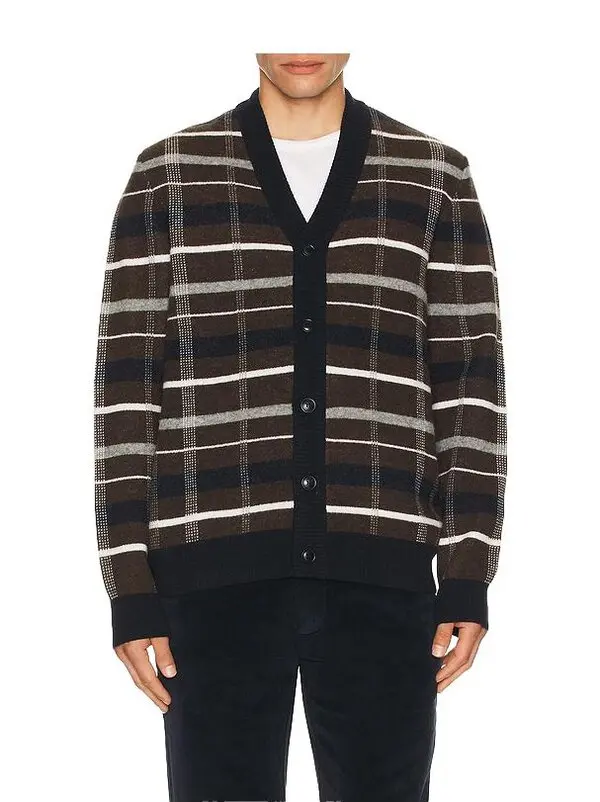 Barbour Kane Knitted Cardigan - Dark Oak