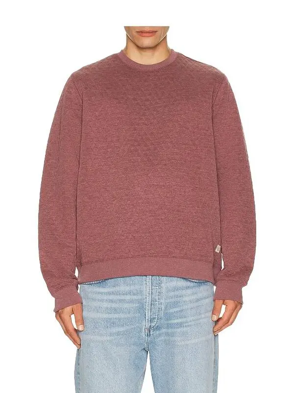 Marine Layer Corbet Quilted Sweater - Plum Steel