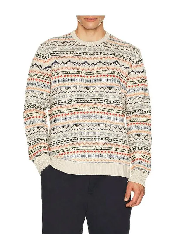 Marine Layer Fair Isle Sweater - Oatmeal Multi