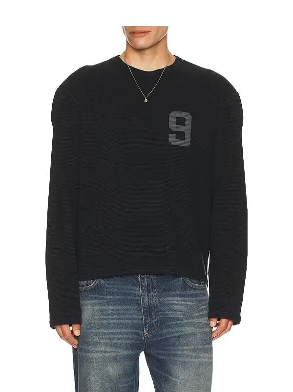 MISBHV 9 Padded Waffle Long Sleeve Tee - Black