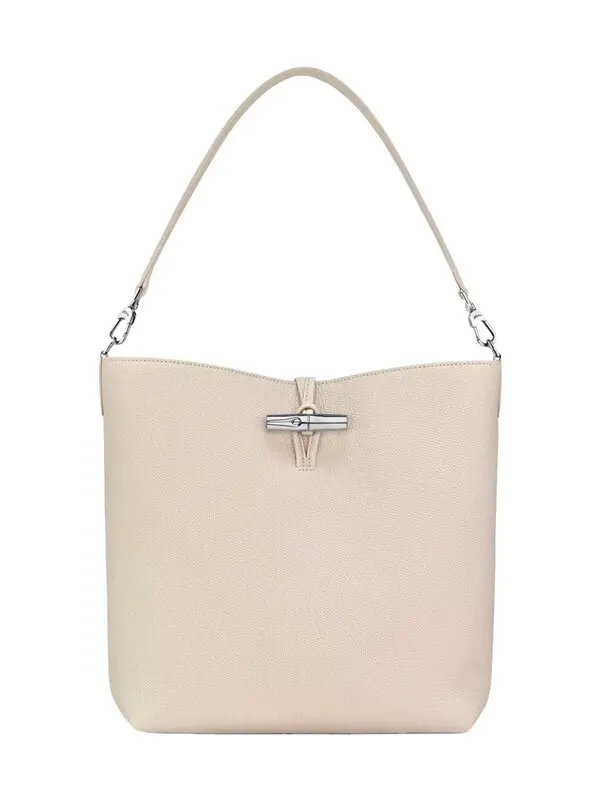 Longchamp Le Roseau Grained-leather Shoulder Bag - Neutrals
