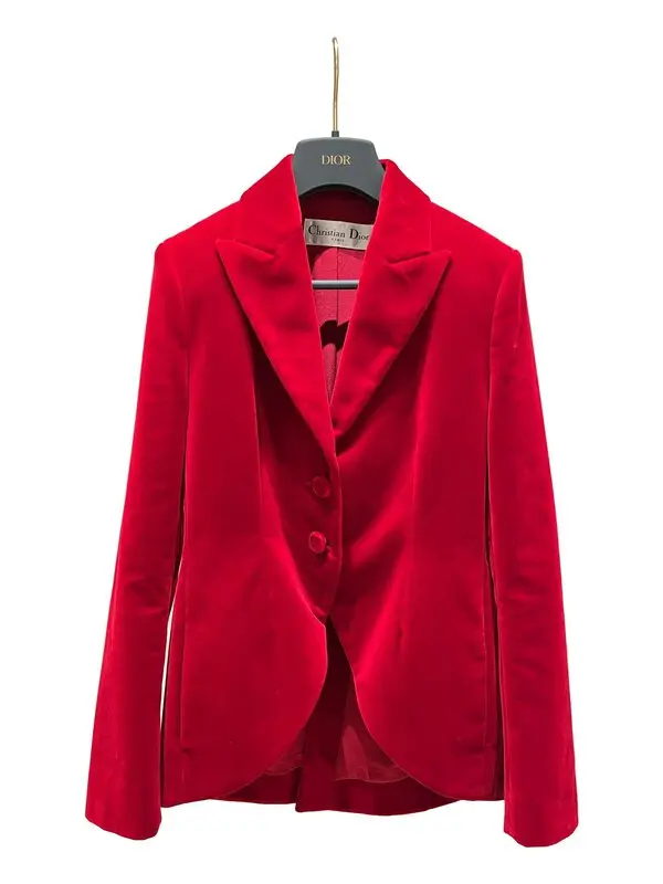 Dior Velvet Blazer - Red