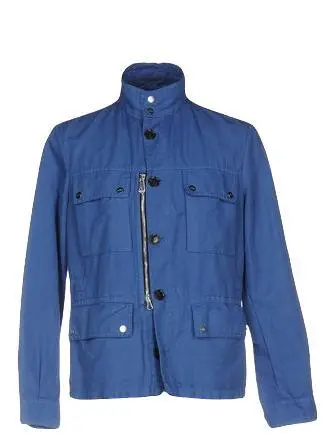 Peuterey Jacket In Cotton And Linen - Blue