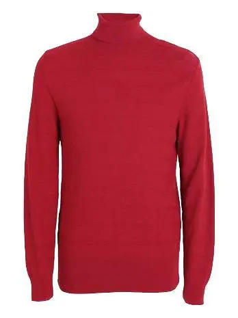 DANIELE ALESSANDRINI Turtleneck Knit Top - Red