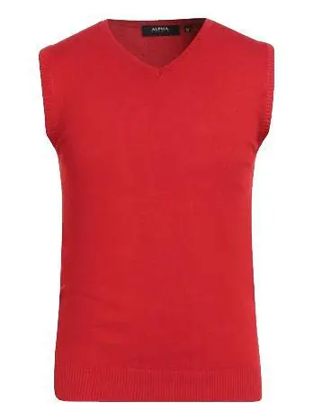 Alpha Studio Viscose-blend Knit Vest - Red