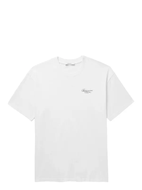 Givenchy Logo-print Cotton-jersey T-shirt - White