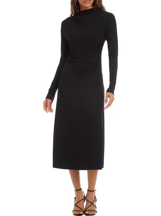 Karen Kane Elise Long Sleeve Jersey Dress - Black