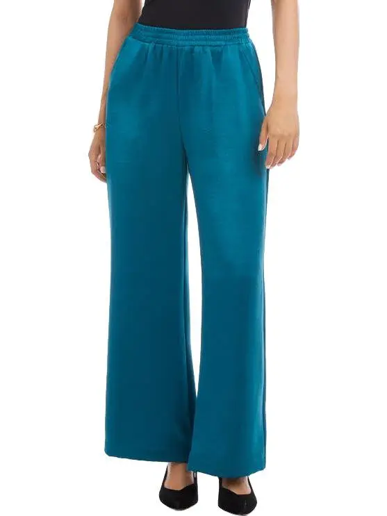 Karen Kane Wide Leg Satin Pants - Teal