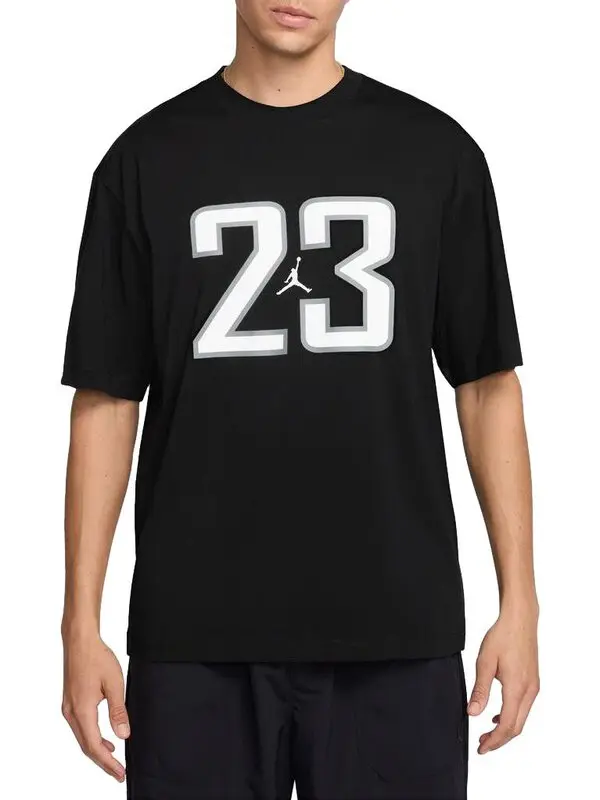 JORDAN 23 Cotton Graphic T-shirt - Black/white