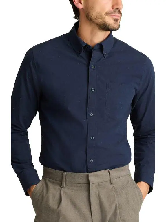 Bonobos Everyday Slim Fit Cotton Button-down Oxford Shirt - Navy Tweed