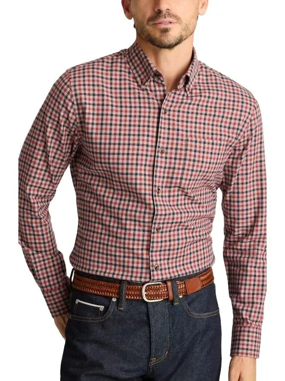 Bonobos Everyday Gingham Check Lightweight Cotton Stretch Flannel Button-down Shirt - Wilfred Twill Plaid C1