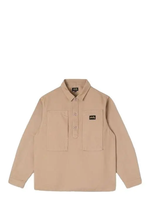 STAN RAY Popover Cotton Painter Shirt - Khaki Bedford