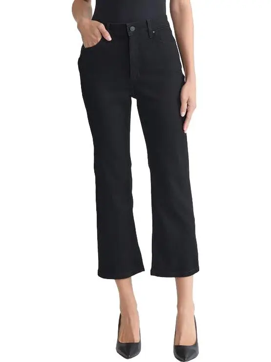 Jones New York Lexington High-waist Crop Flare Jeans - Onyx Wash