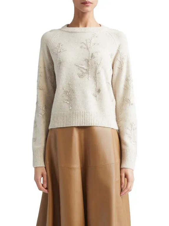 Altuzarra Paulie Beaded Virgin Wool Sweater - Ivory