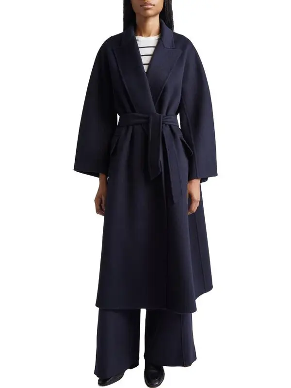 Max Mara Cesto Virgin Wool Longline Coat - Ultramarine