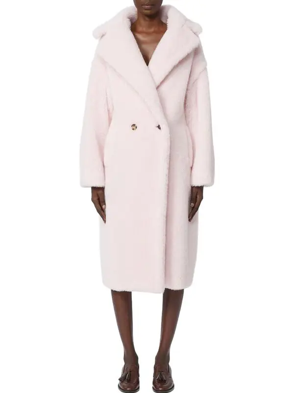 Max Mara Oversized Double-breasted Alpaca-blend Coat - Pink