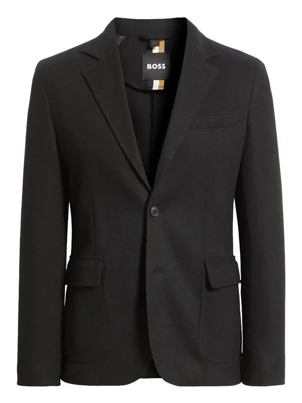 BOSS Hanry Slim-fit Felted Wool-blend Sport Coat - Black