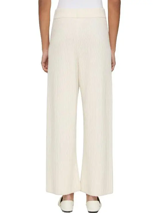 Lafayette 148 New York Ribbed Cashmere Blend Ankle Pants - Cloud