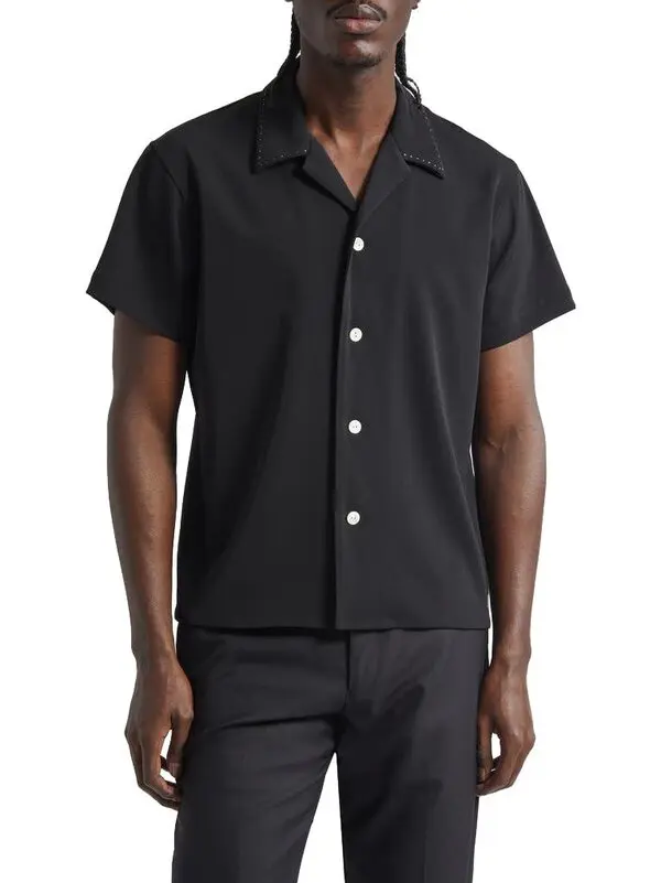 SECOND / LAYER Avenue Camp Shirt - Black